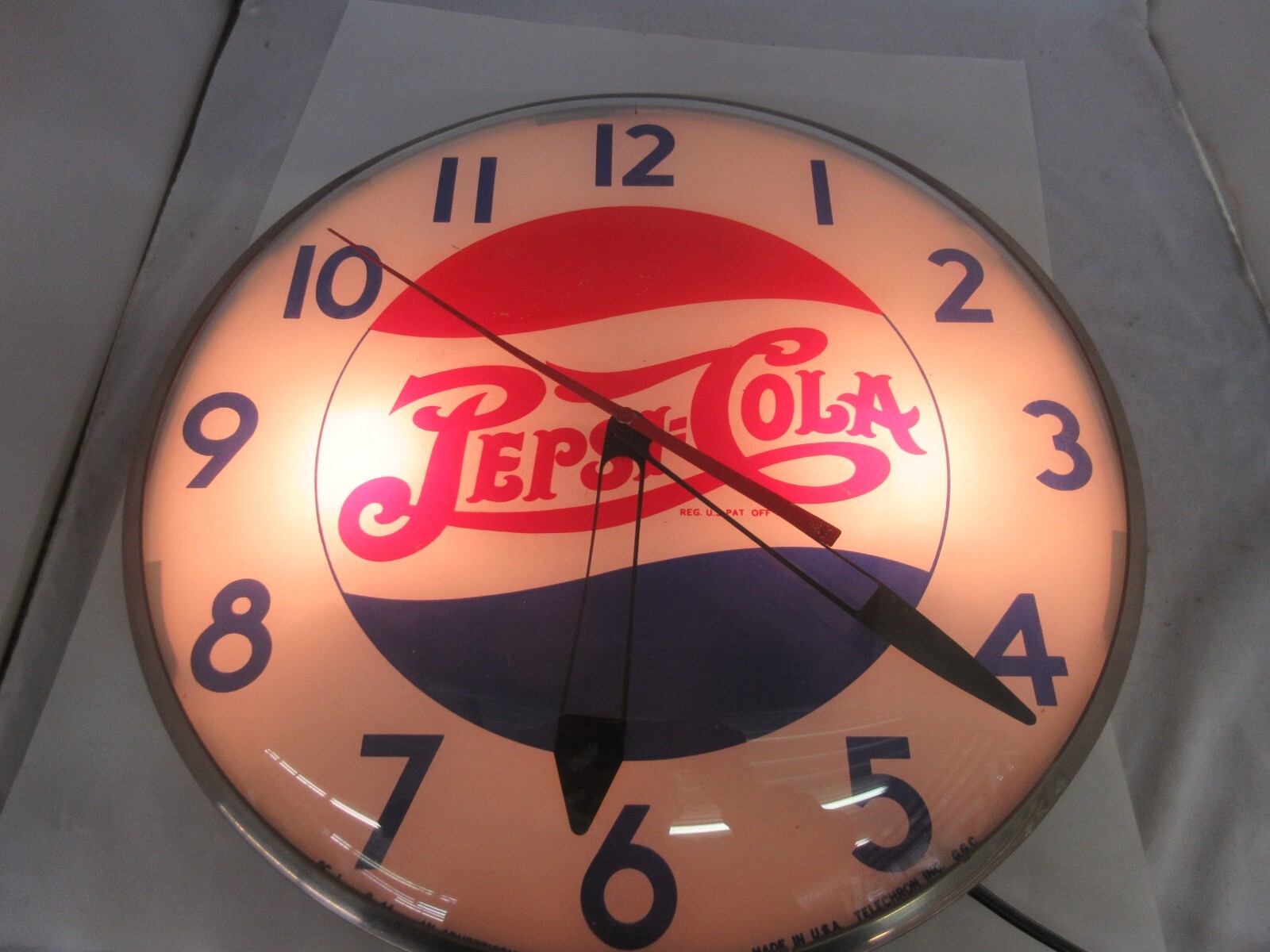 VINTAGE ADVERTISING PEPSI COLA SODA 15" ELECTRIC WALL CLOCK 164-M | eBay