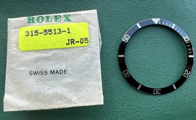Genuine Rolex Submariner 5512 5513 1680 1665 Black & Silver Watch Bezel ...