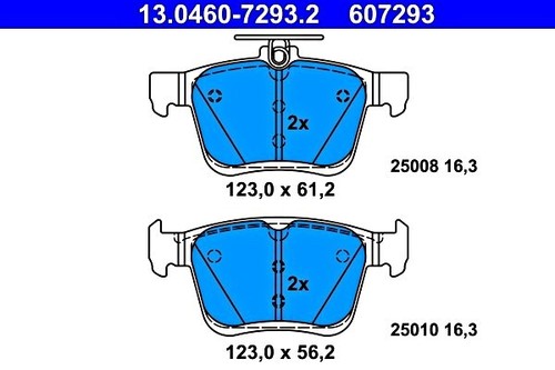 ATE Disc Brake Pad Set For AUDI VW SEAT SKODA A3 Sportback Q2 Tt Mk7 ...