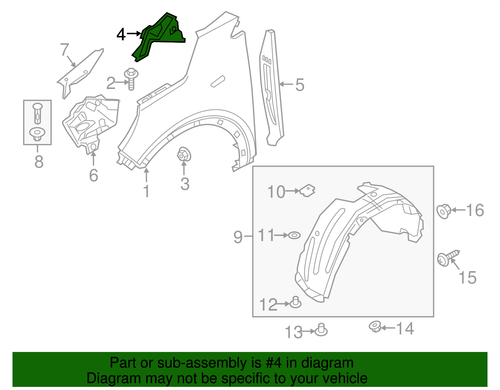 Genuine Kia Fender Reinforced Plate 66315-C5000 | eBay