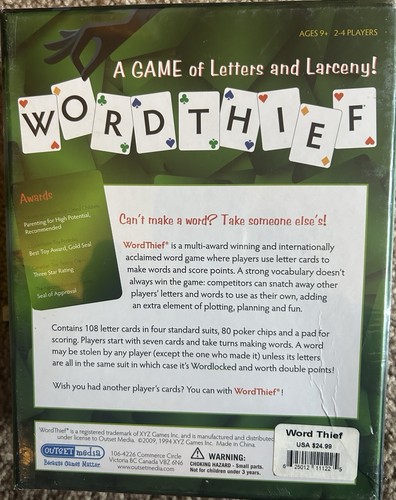 New! Word Thief - A Game Of Letters And Larceny! | eBay