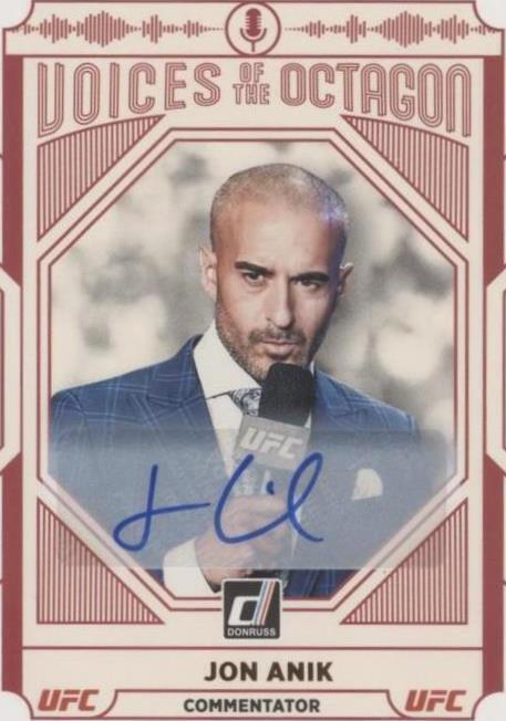 2022 Donruss UFC - Voices of the Octagon Jon Anik #222 Signatures (AU ...