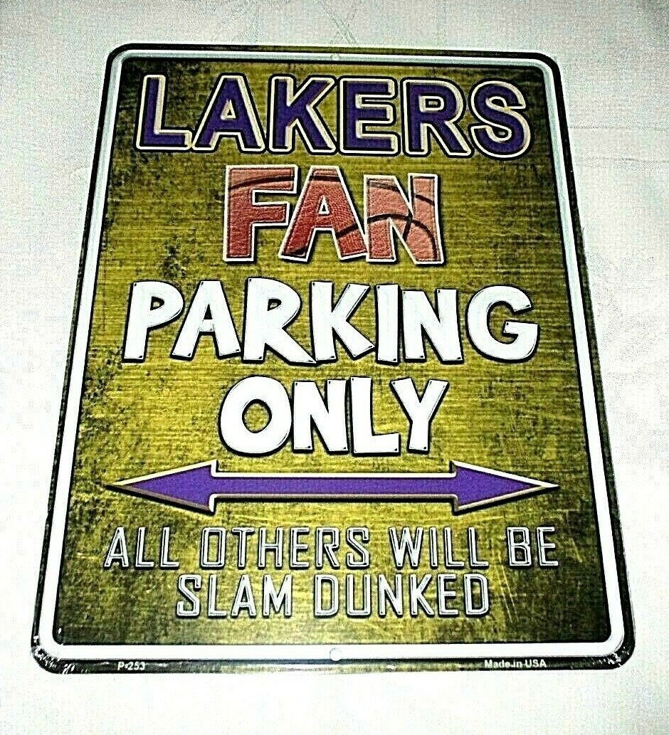 **LOS ANGELES LAKERS Fan Parking Only Metal Sign #01 - NEW** | eBay