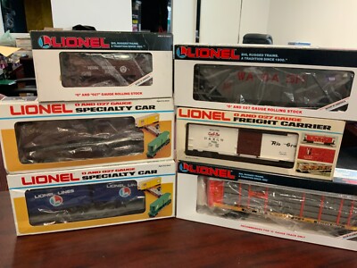 Lot Of LIONEL O-27 Gauge Cars 2 Tier Auto Carrier, Express Mail, Flat ...