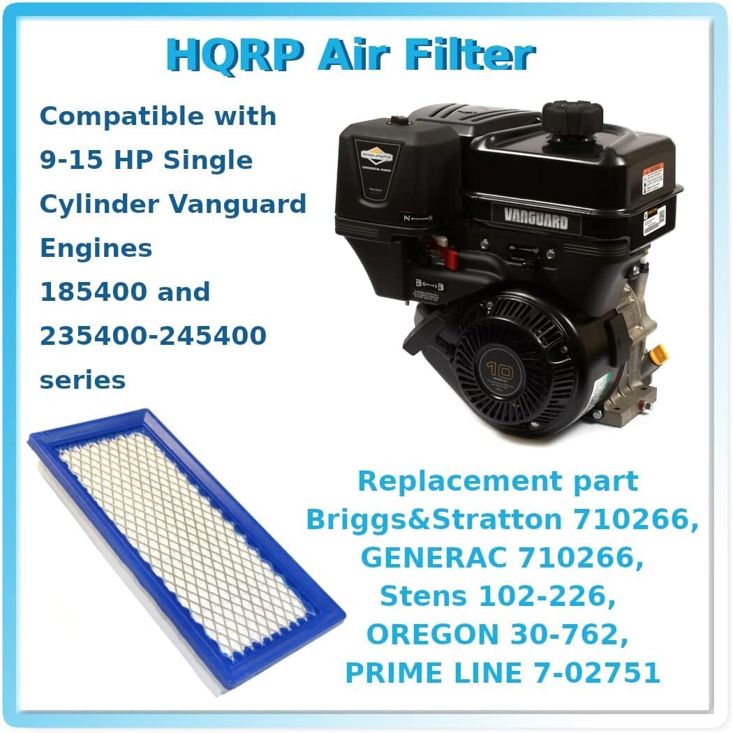 2-Pack Filtre à Air pour Briggs & Stratton 185400 235400-245400 Séries ...
