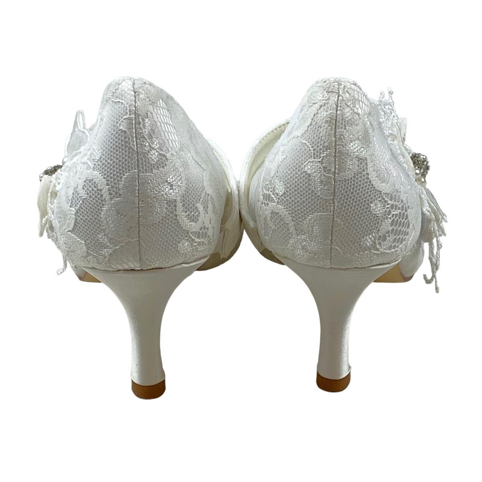Mrs Right Women's 5.5 Lace Satin Bridal Wedding Heel Shoes | eBay