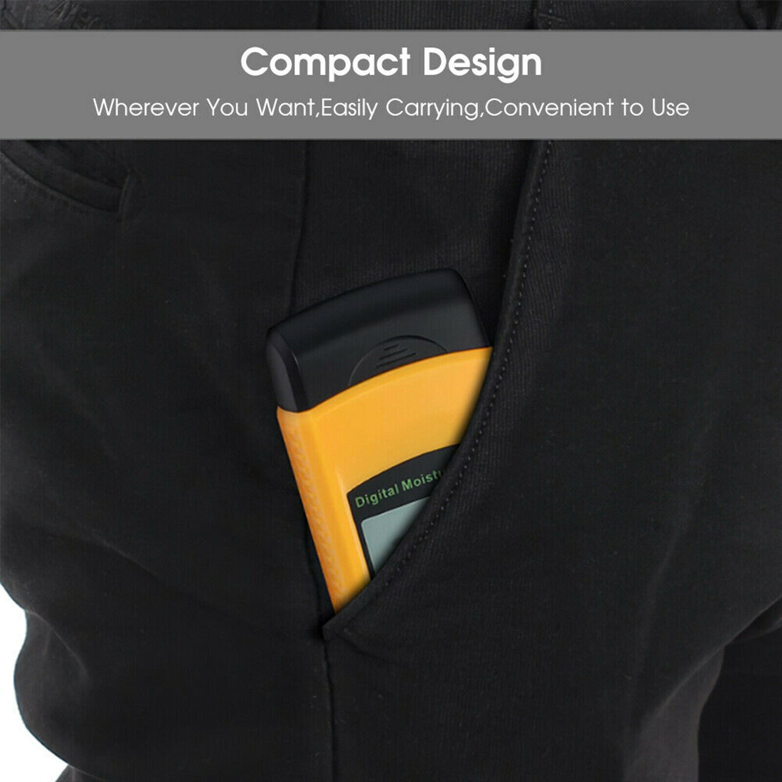 Moisture Meter Digital LCD Portable Damp Detector Reader Wall Tester ...