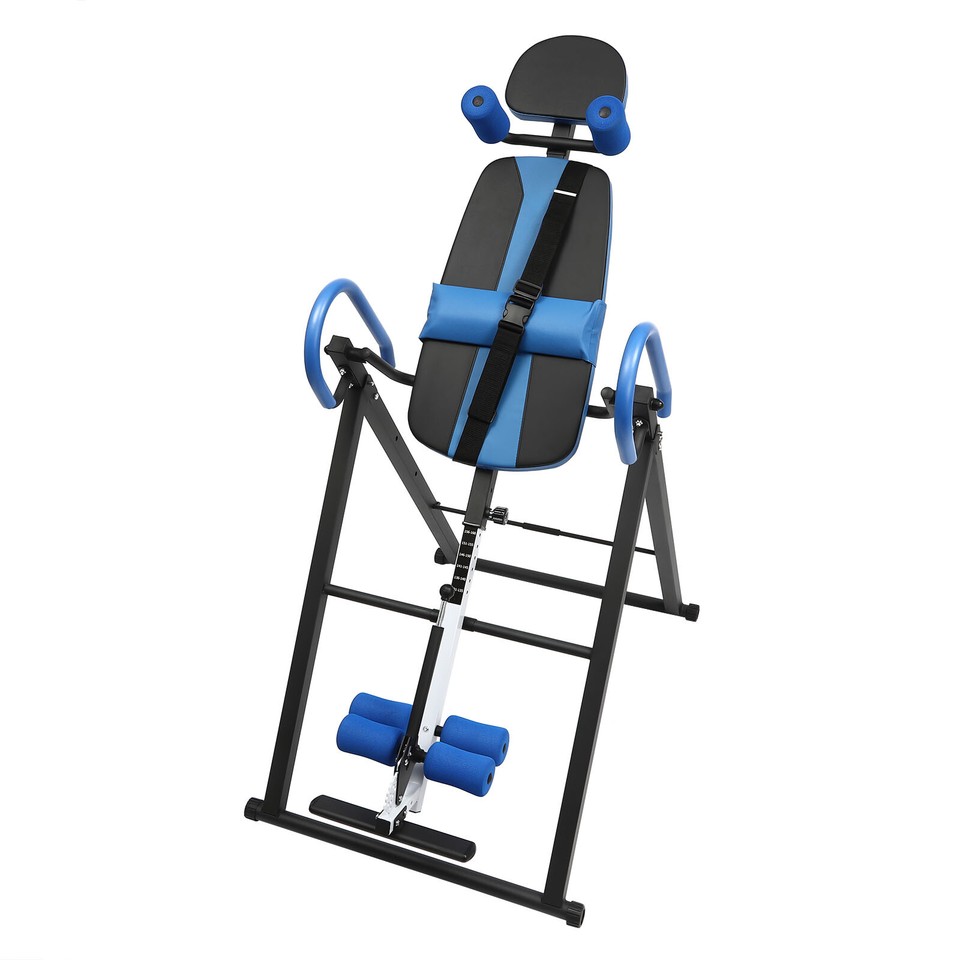 Gravity Inversion Table Foldable Stretcher Inverter Machine Gym Fitness ...