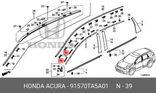 Genuine OE Plug Plastic 91570TA5A01 For Honda 91570T-A5A01 | eBay.de