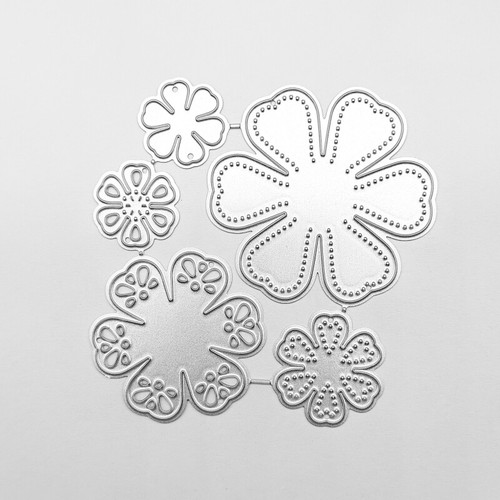 5-in-1 Florals 6 Flower Metal Cutting Dies Embossed Template DIY Die ...