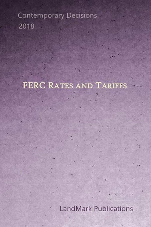 FERC Rates and Tariffs by Landmark Publications (English) Paperback ...