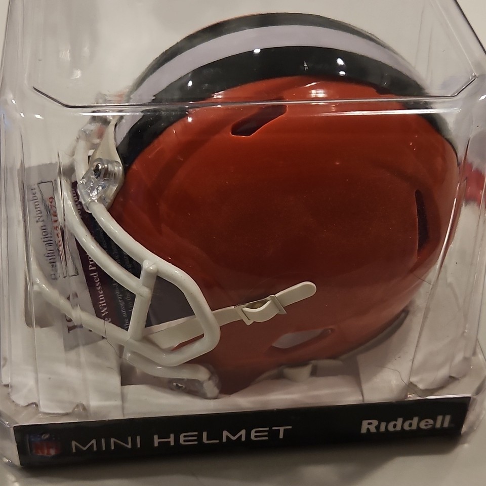 Riddell Cleveland Browns Autographed Mini Helmet NFL Football Original ...