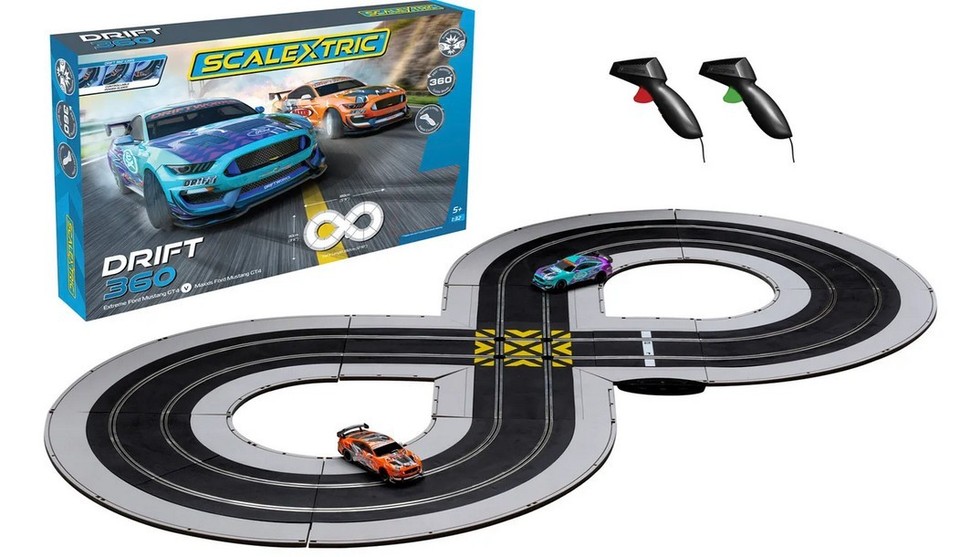 Scalextric Set C1421M Drift 360 Ford Mustang Racers 1:32 Full Size (New ...