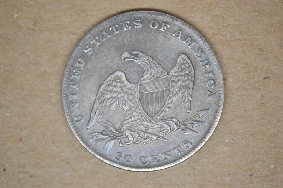 1837 Reeded Edge Half Dollar- AU with small rim bump. Nice Coin. | eBay