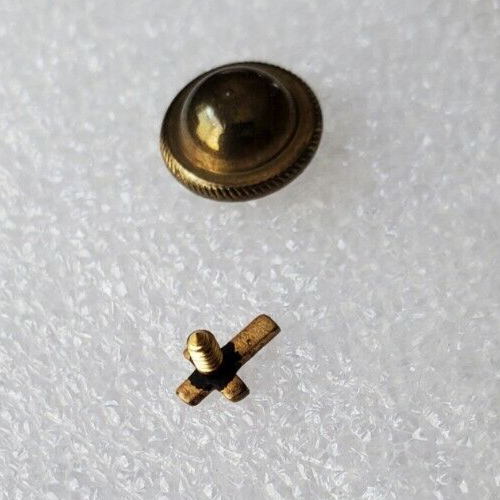Vintage Mini Cross .25" Gold tone Screw on Pinback Pin | eBay