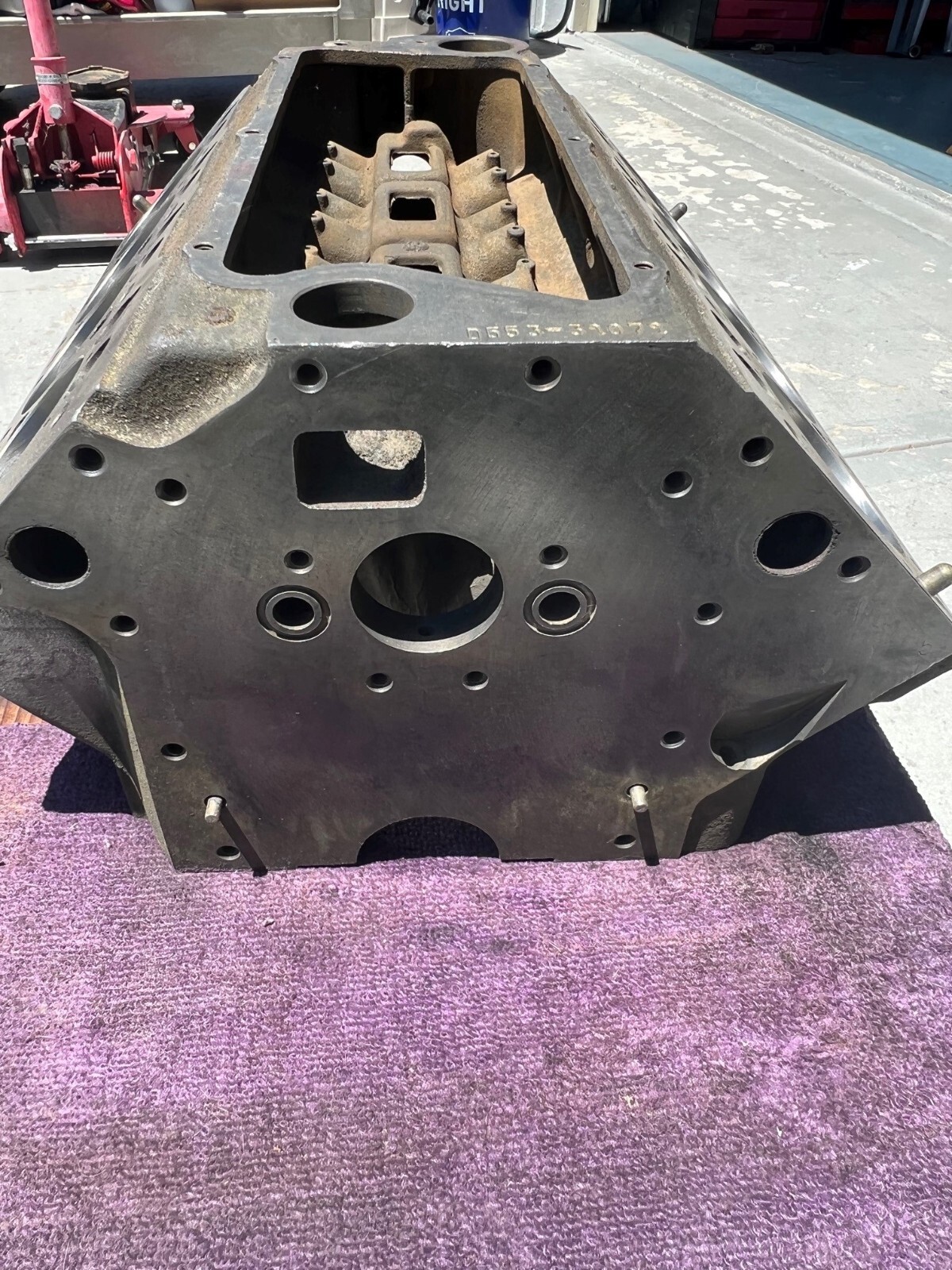 1955 Dodge 270 Hemi Red Ram Engine block machined Royal Meadowbrook ...