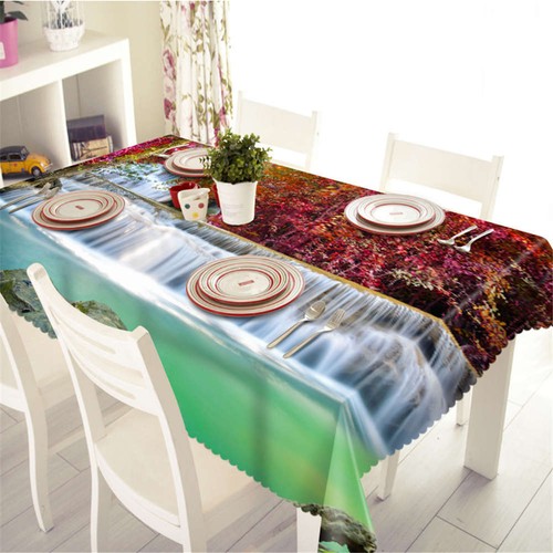 Flow Outlet 3D Tablecloth Table cover Cloth Rectangle Wedding Party ...