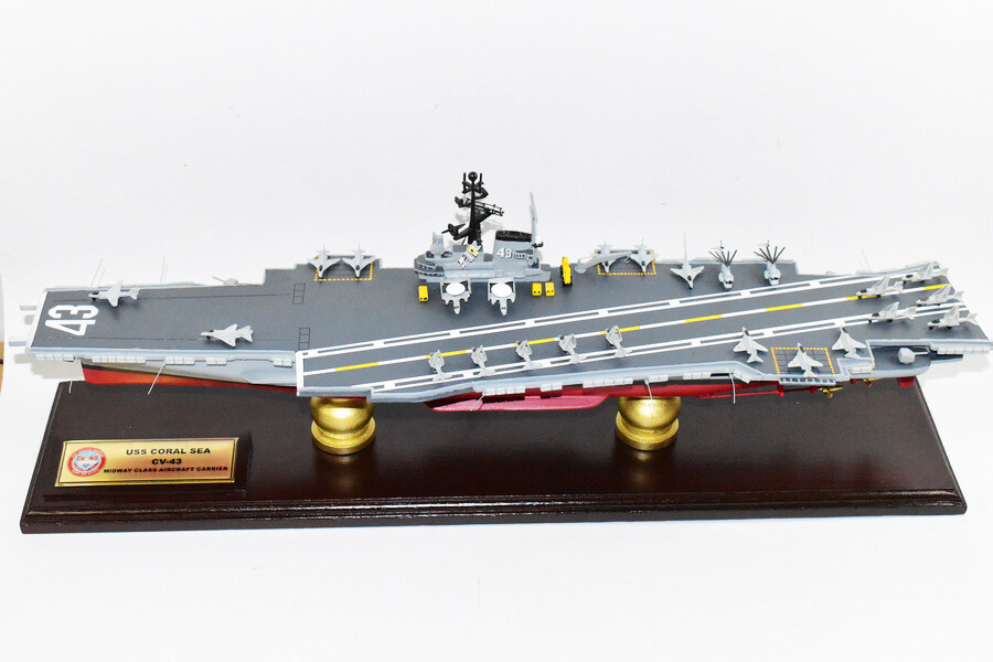 USS Coral Sea CVA-43 Aircraft Carrier Model,Navy,Scale Model,Mahogany ...