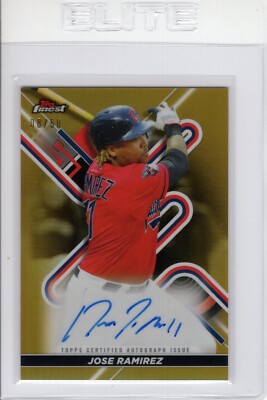 2022 Finest Autograph Gold Refractor Jose Ramirez 08/50 | eBay