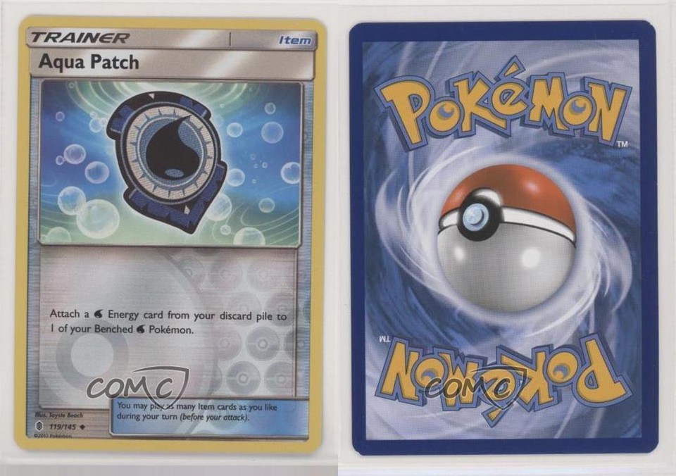 2017 Pokémon Sun & Moon - Guardians Rising Reverse Foil Aqua Patch #119 ...