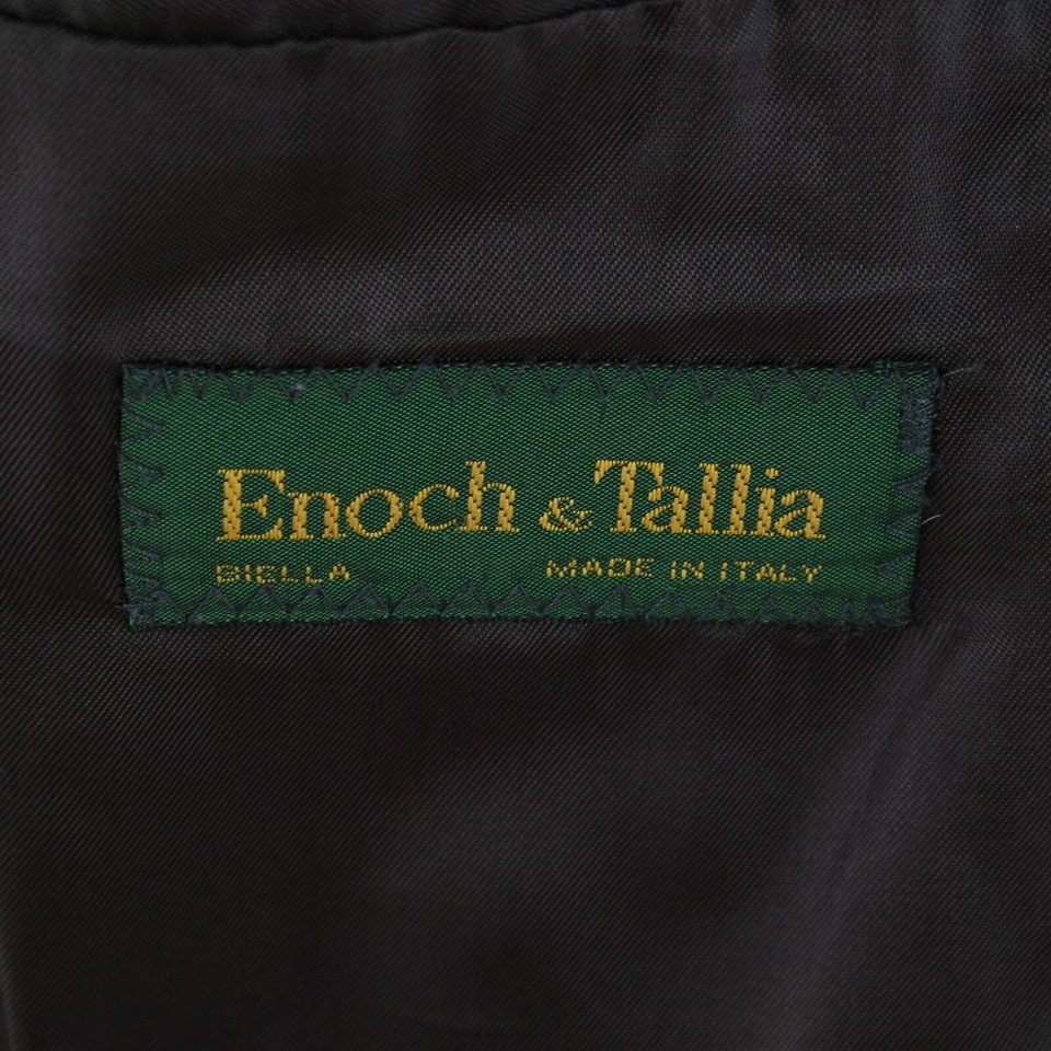 Men Italian Sport Coat 40R US Size ENOCH & TALLIA Plaid Brown Wool ...