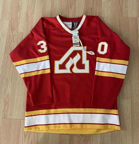 🔥 RARE Atlanta Flames Bouchard Vintage Pro Mitchell & Ness Jersey Size ...
