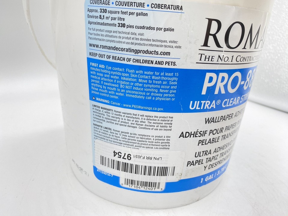 ROMAN Products PRO-880 Wallpaper Adhesive & Paste for Any Wallcovering ...