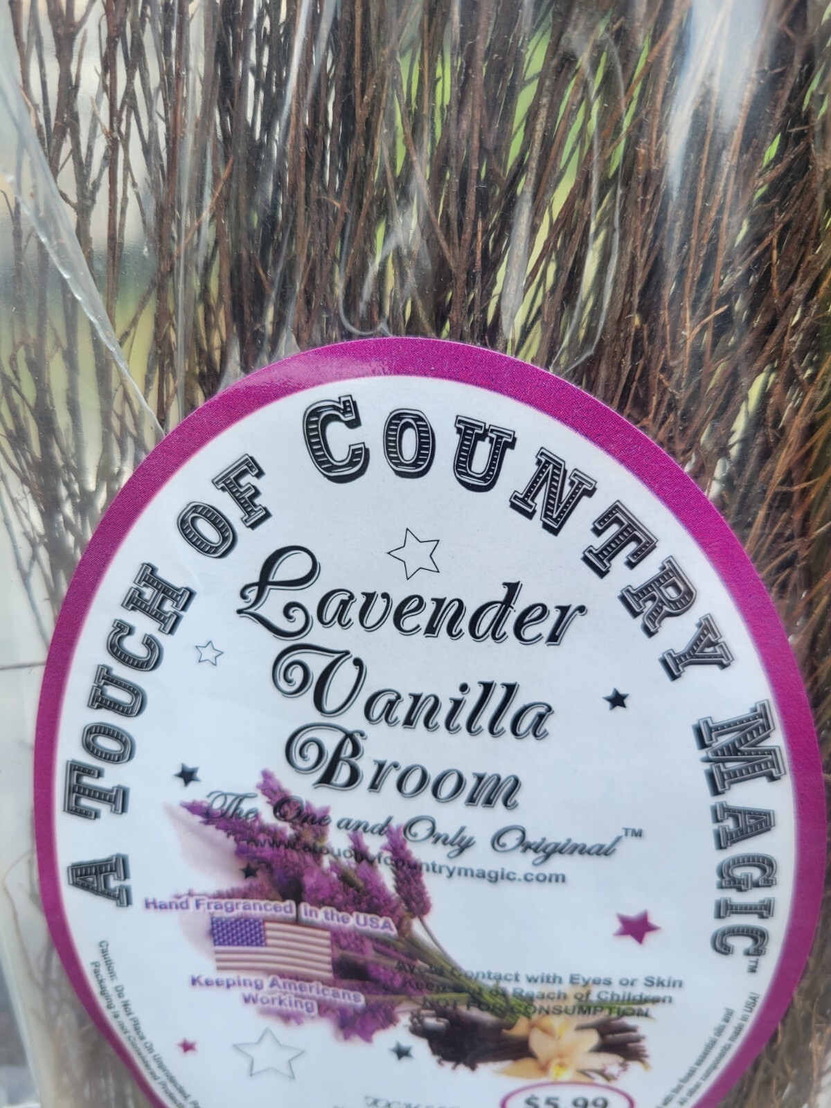 Touch of Country Magic Lavender Magic Broom Full Scented Decor. Set of ...