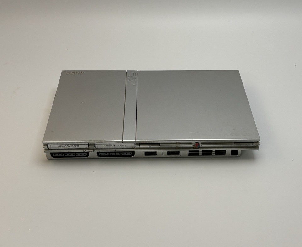 Sony PlayStation 2 Slim Silver Console System Confirmed Works with Grey ...