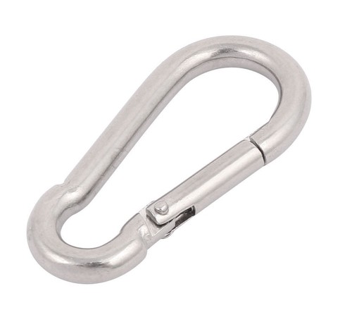 1 x 5mm Stainless steel Snap Spring Hook NO Eye 316 Boat Marine Shade ...