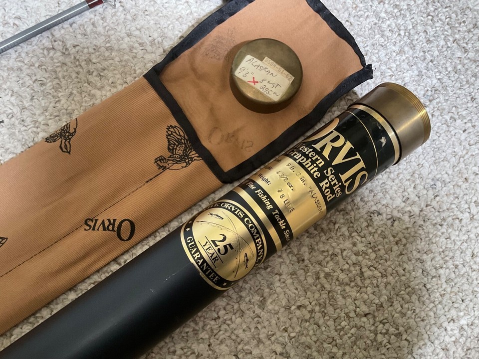 New/Graphite "ORVIS 9'3" WESTERN 4 5/8Oz. 8 Wt ALASKAN" Fly Rod Org ...