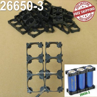 20 pcs 26650 Battery 1x3 Cell Spacer Radiating Shell Plastic Holder ...