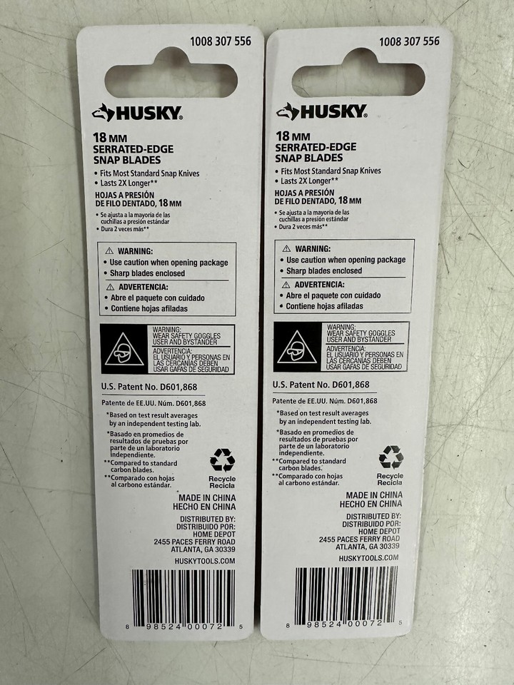 (2) Husky 18 mm Serrated Snap Blades (5-Pack) | eBay