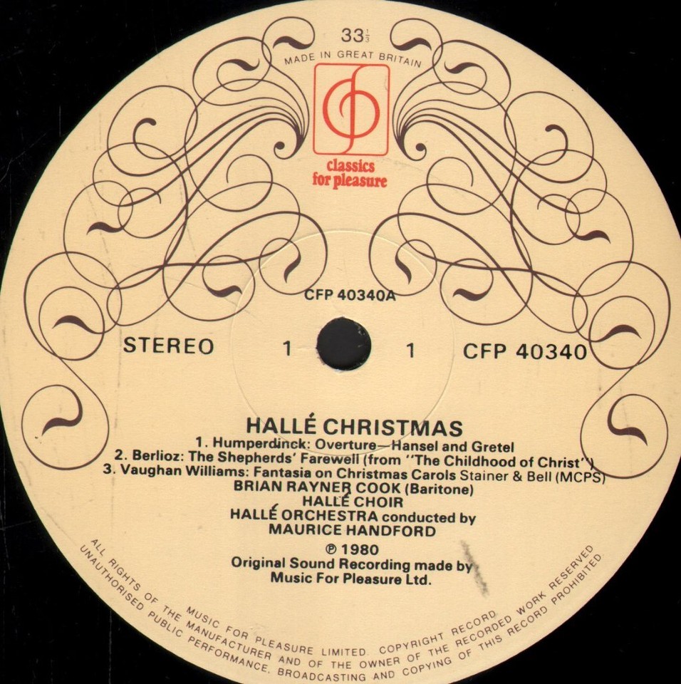 CFP40340 Halle Orchestra / Brian Rayner Cook / Maurice Handford Halle ...