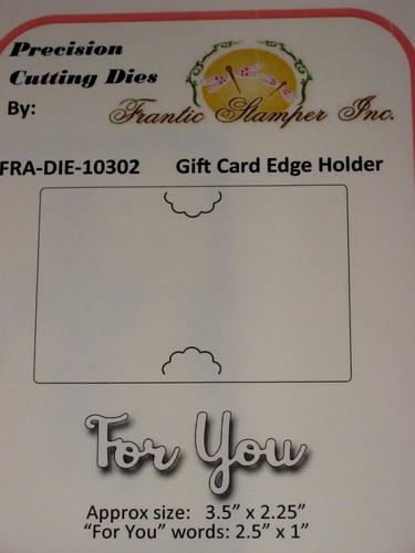 FRANTIC STAMPER "GIFT CARD EDGE HOLDER" FRA10302 - DECORATIVE CARDS | eBay