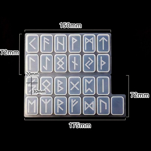 1 set Energy Rune Symbol Resin Mold Mirror Crystal Silicone Epoxy Mold ...