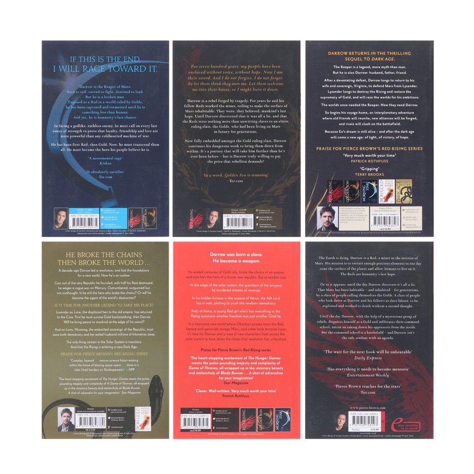 The Red Rising Series 6 Books Collection Paperback - Fiction - By ...