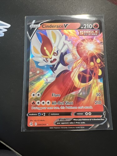 Pokémon TCG Cinderace V Fusion Strike 044/264 Holo Ultra Rare | eBay