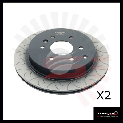 Bremtec Slotted Rear Brake Disc Rotor PAIR BDR11369EV Suits Nissan ...