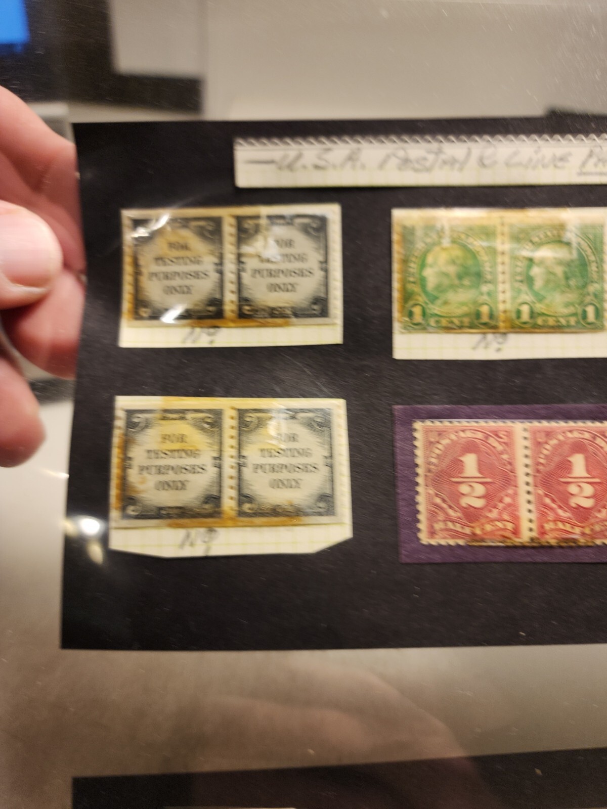 18 US Stamp Collection. Coil Stamps Test, 1/2, 1, 2, 3 & 8 Cents JRS 14 ...