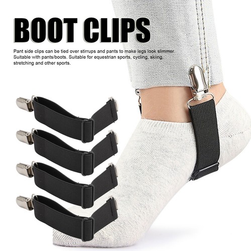 4PCS Boot Clips Adjustable Boot Straps Multifunctional Elastic Non Slip ...