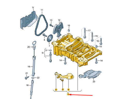 AUDI A4 B7 Balancer Shaft Module With Oil Pump 06D103295P NEW GENUINE ...