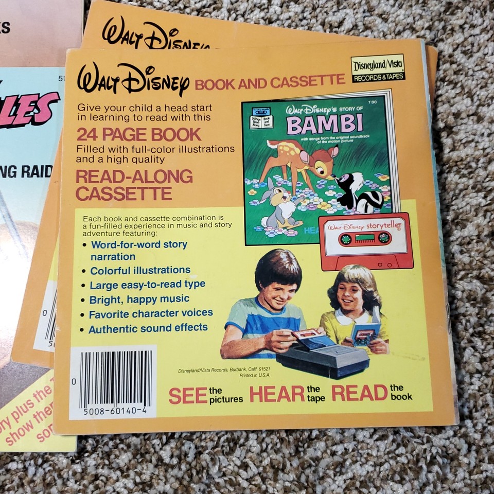 Vintage Fisher Price Book & Tape Library Disney + Alf Books & Cassettes ...