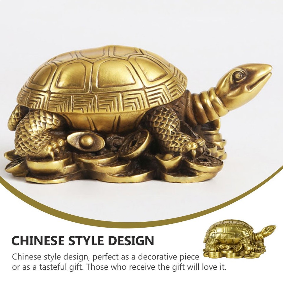 1Pc Decorative Brassware Household Auspicious Tortoise Model Ornament ...
