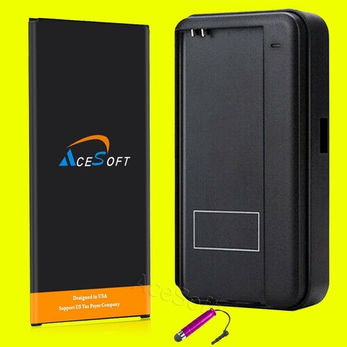 High-Capacity 7220mAh Battery+Wall Charger for Samsung Galaxy Note 4 IV ...