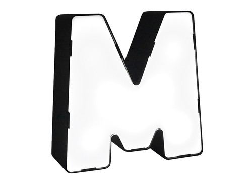 Letter M LED Light 4" Monogram Marquee Mini Tabletop Nightlight w/ 4-Hr ...