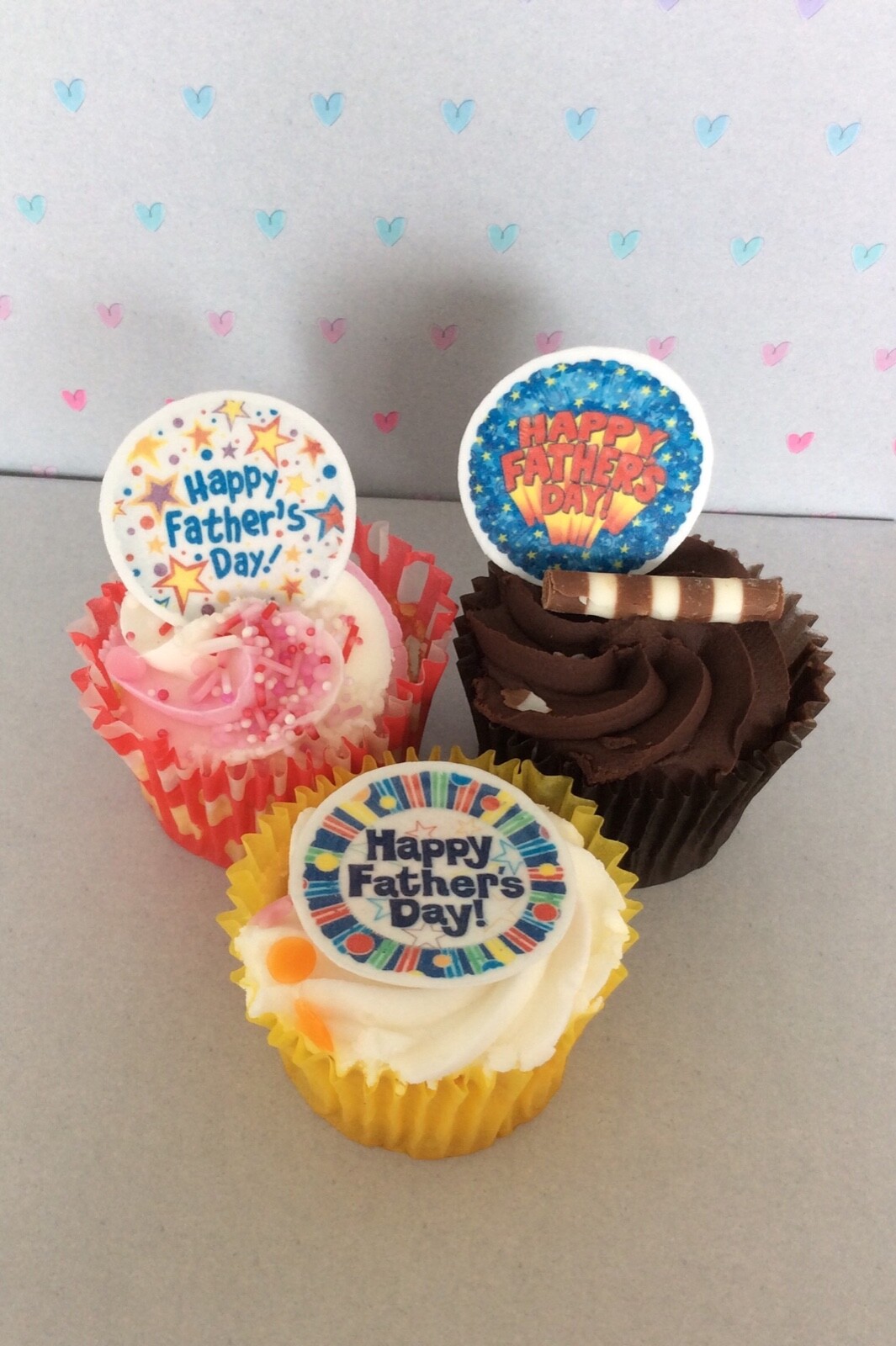 24 Happy Fathers Day Dad Daddy Cupcake Cake Toppers Edible Rice Wafer ...