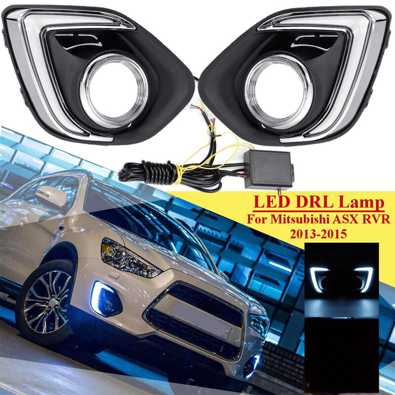2pcs DRL Daytime Running Lights Fit For Mitsubishi ASX RVR 2013-2015 ...