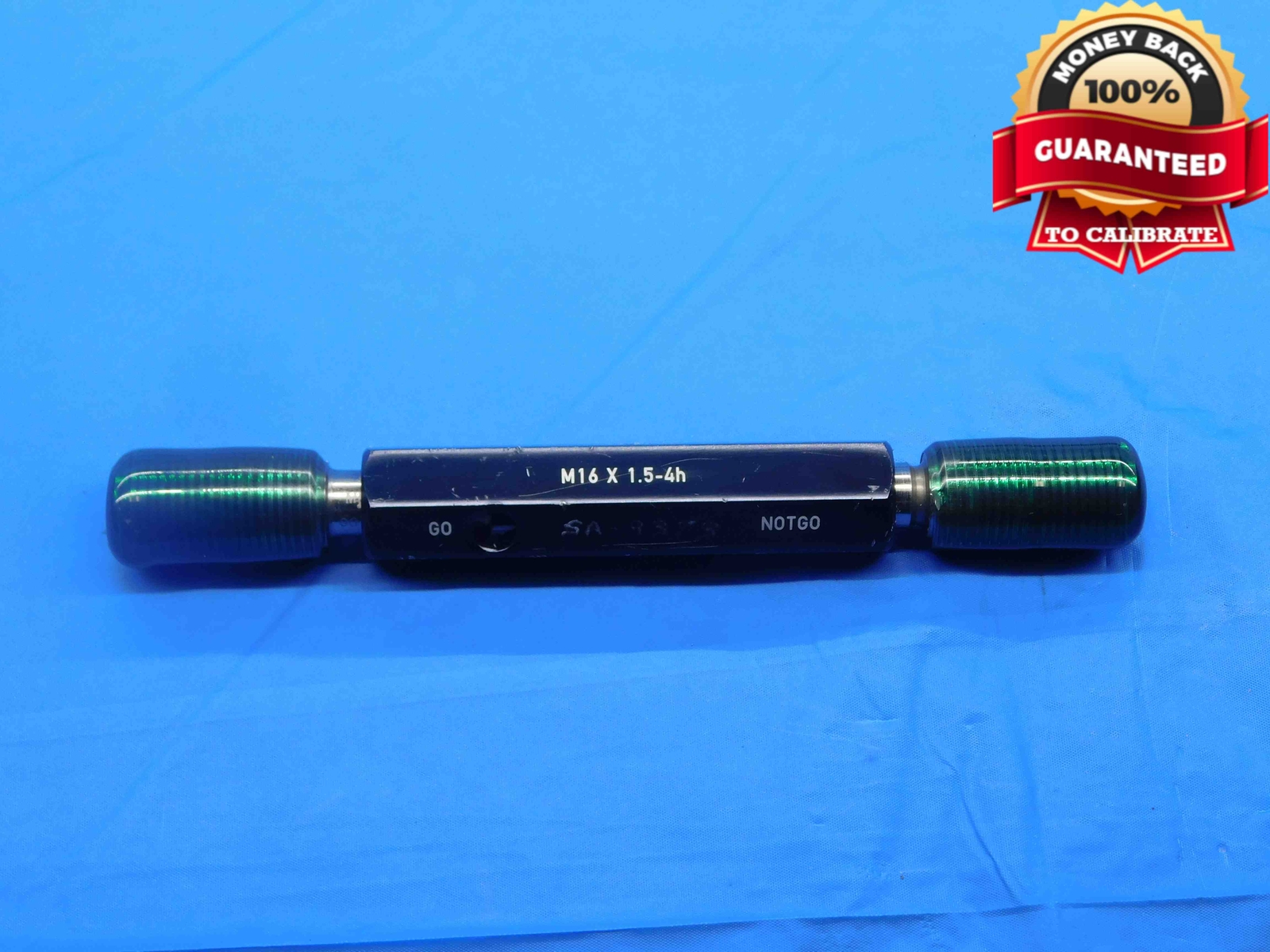 M16 X 1.5 4h METRIC SET THREAD PLUG GAGE 16 GO NO GO P.D.'S = 15.026 ...