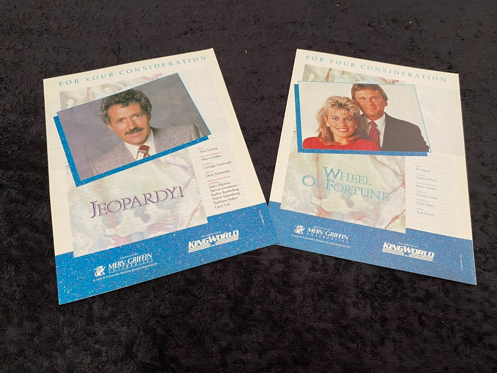 JEOPARDY!, WHEEL OF FORTUNE two Emmy ads Alex Trebek, Pat Sajak, Vanna ...